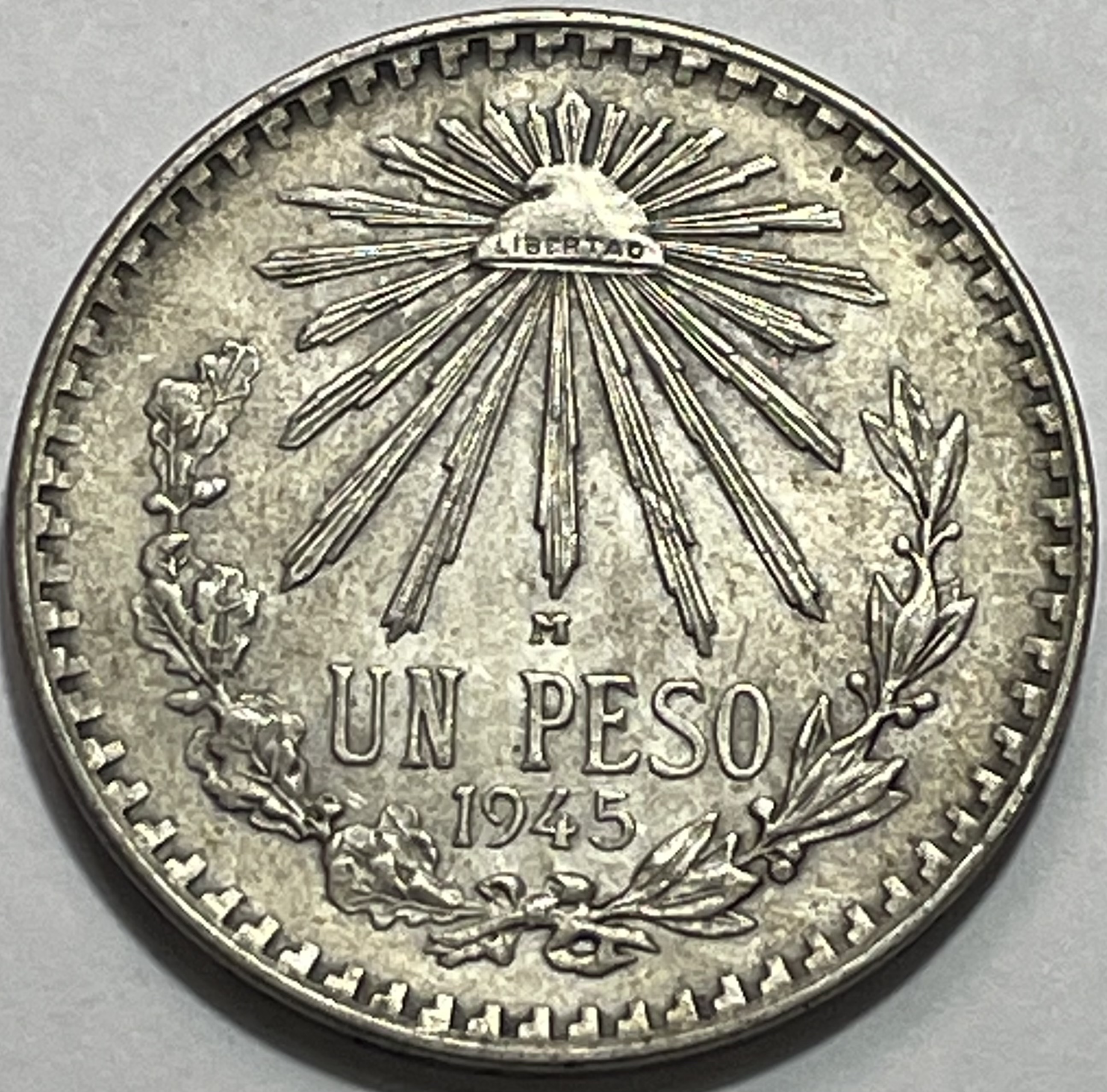 1945 Mexico Silver Peso - HIGH GRADE | Property Room