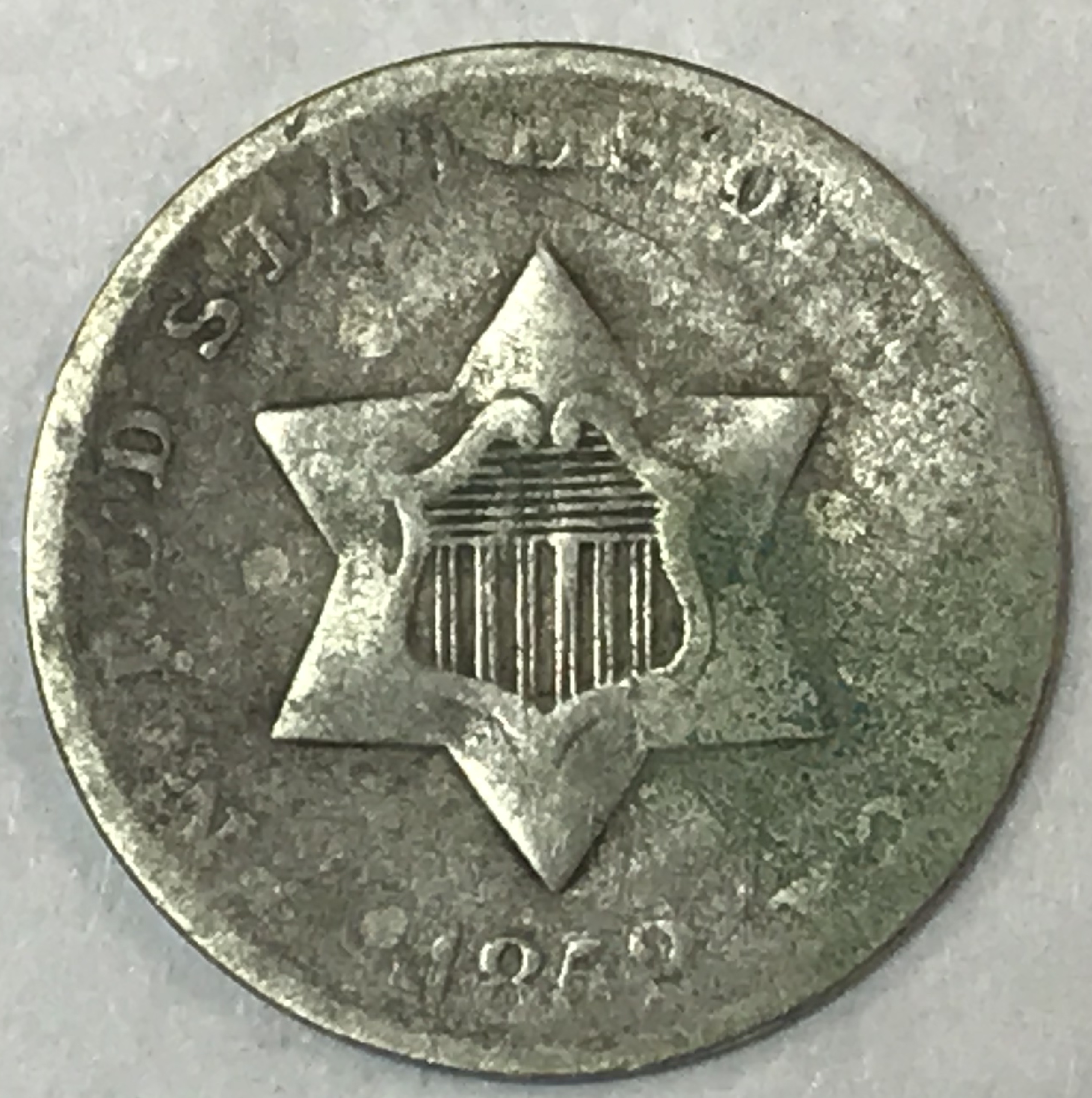 1852 3 Cent Silver Trime | Property Room