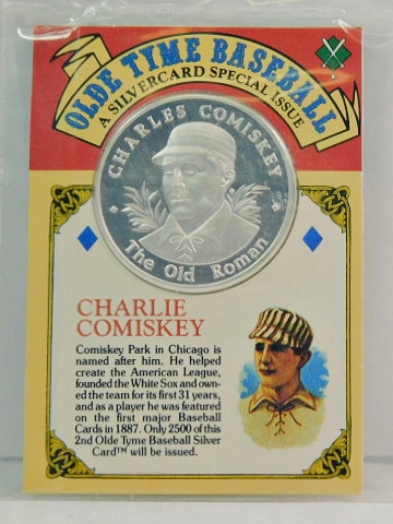 RARE 1994 Charlie Comiskey Silver Card - One oz .999 Pure Silver ...