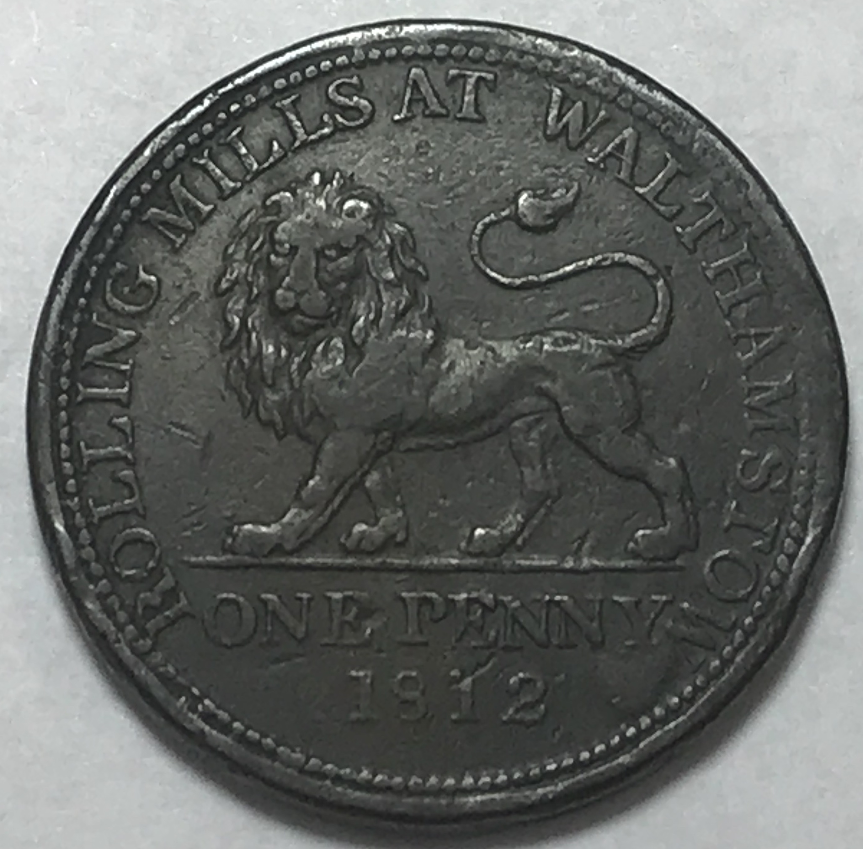 1812 British Copper Company Walthamstow Large Penny - Smelting Works at ...