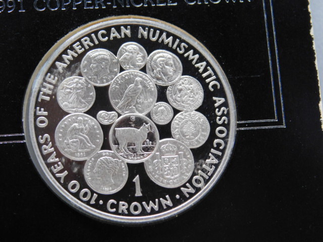 American Numismatic Association (ANA) Centennial Coin-Isle Of Man 1991 ...