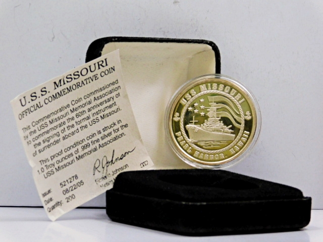 RARE - U.S.S. Missouri Official Commemorative Coin - This Proof ...