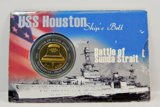 2002 Australian USS Houston Ships Bell: Battle Of Sunda Strait ...
