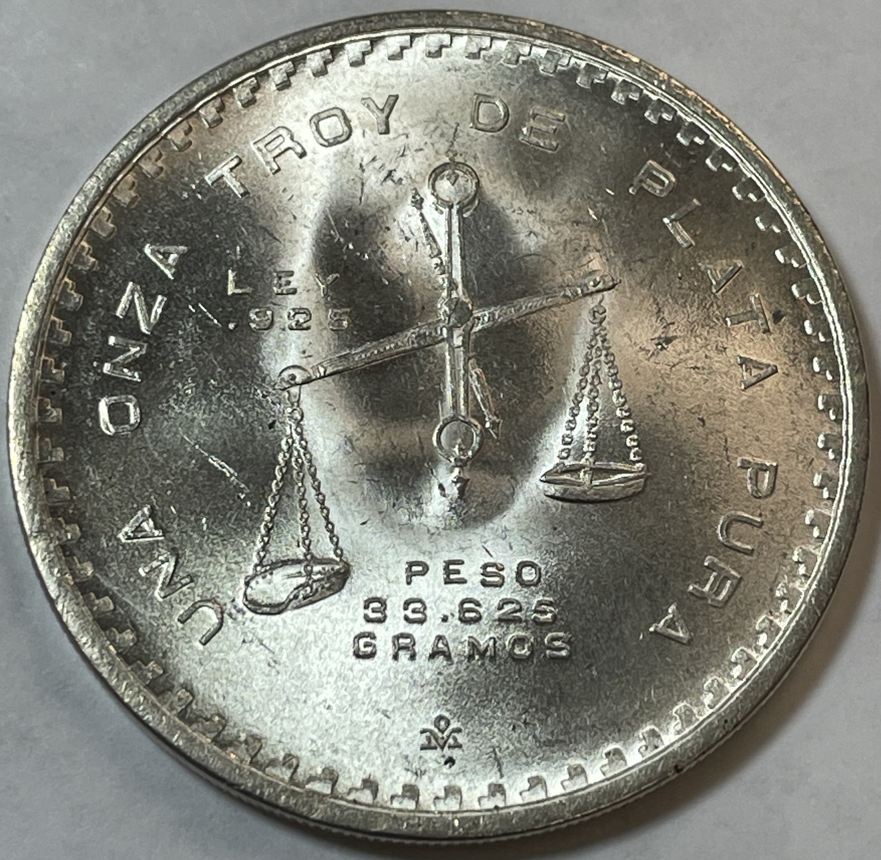 1979 Mexico 1 oz .999 Fine Pure Silver Onza w/Cartwheel Mint Luster ...