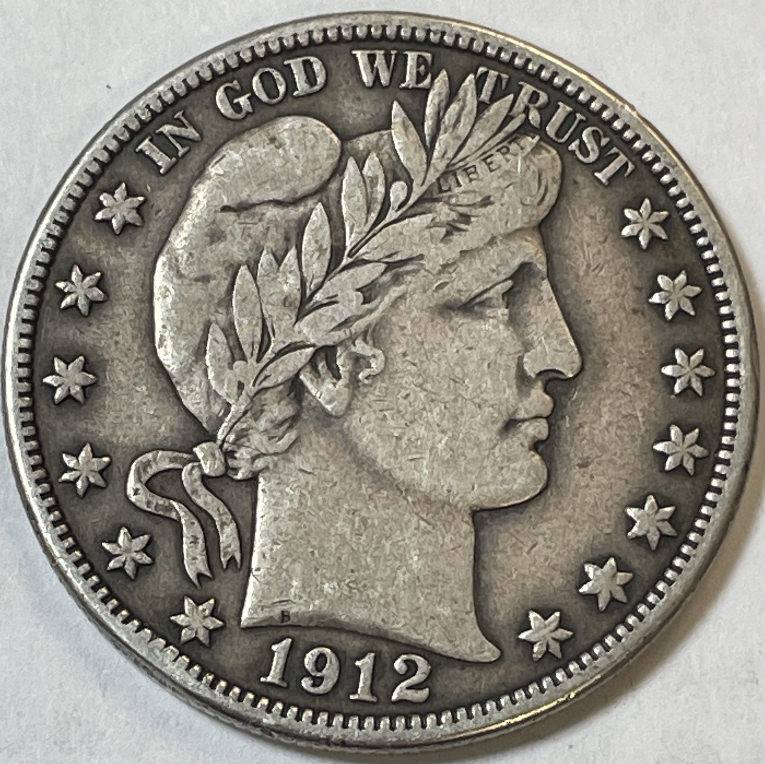 1912-D Barber Silver Half Dollar w/Full LIBERTY Visible | Property Room