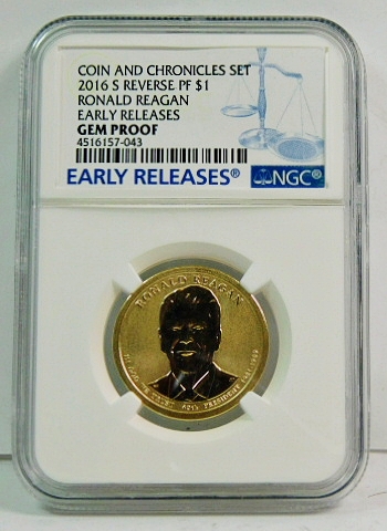 2016-S Reverse Gem Proof Ronald Reagan Presidential Commemorative ...