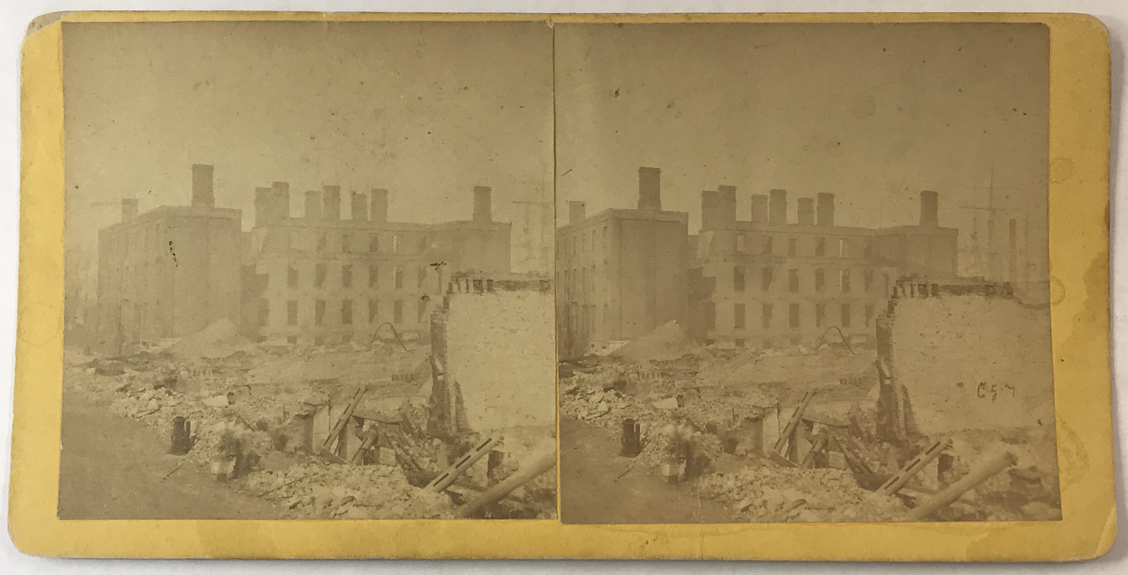 Original 1871 Great Fire of Chicago "Ruins of Chicago" Photographic ...