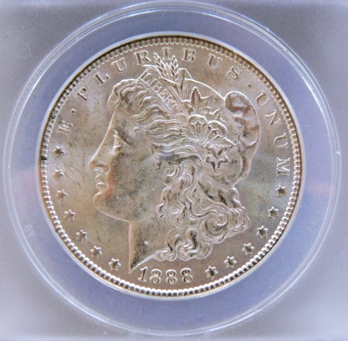 MINTED OUT OF SILVER FROM THE COMSTOCK LODE - 1888 Brilliant ...