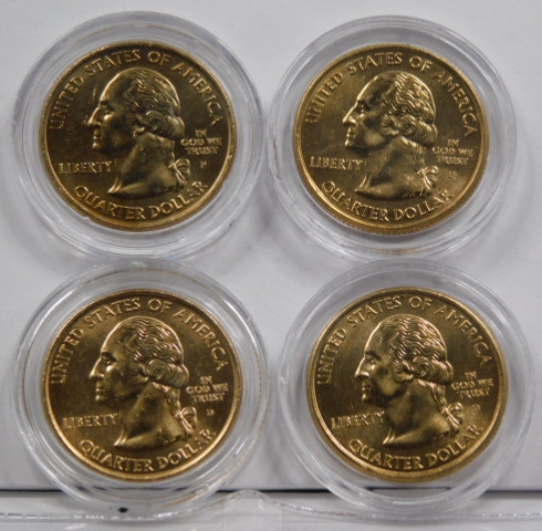 Lot of Four (4) 24K Gold Plated Commemorative State Quarters - 2003-P ...
