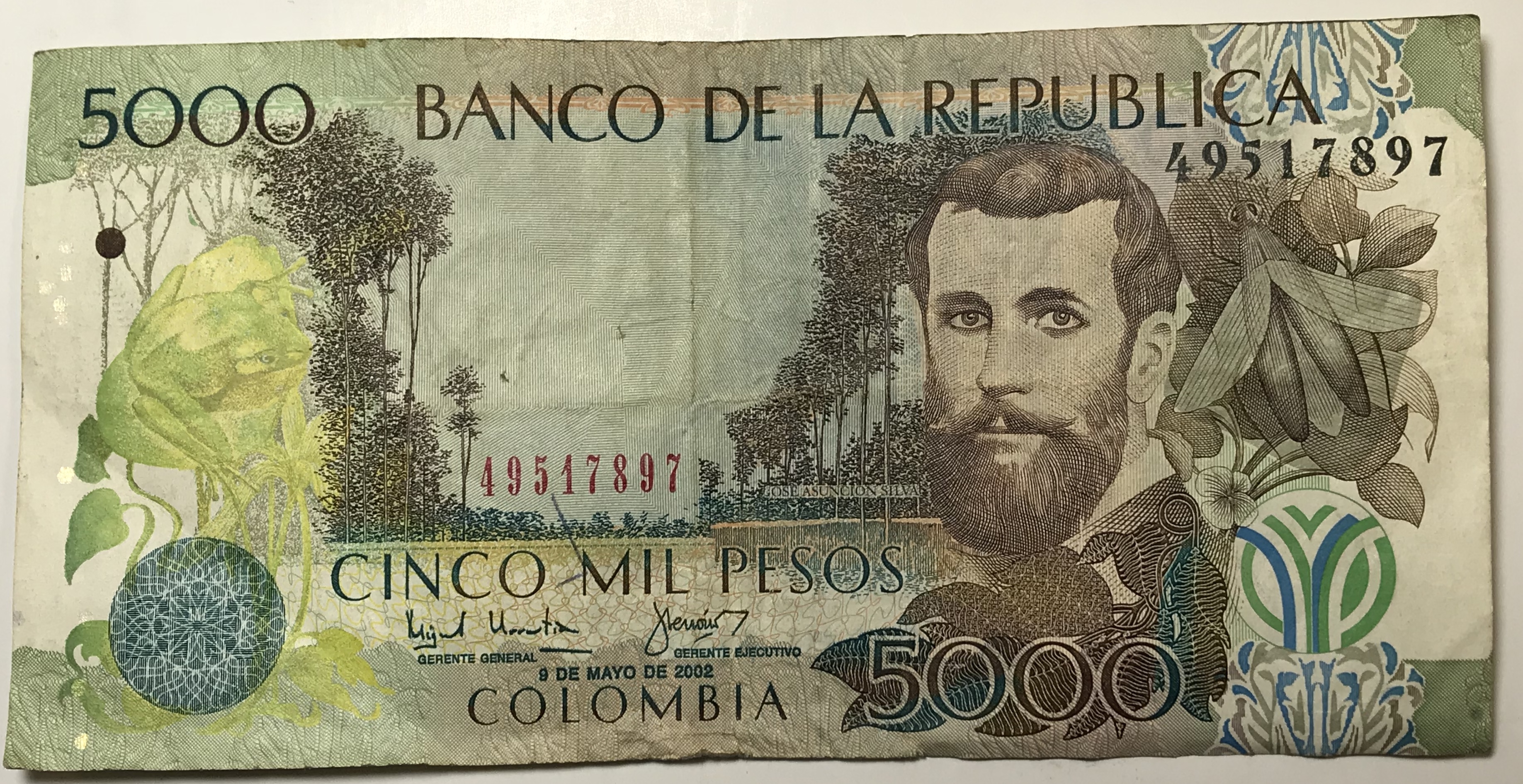 2002 Colombia 5000 Pesos Banknote | Property Room