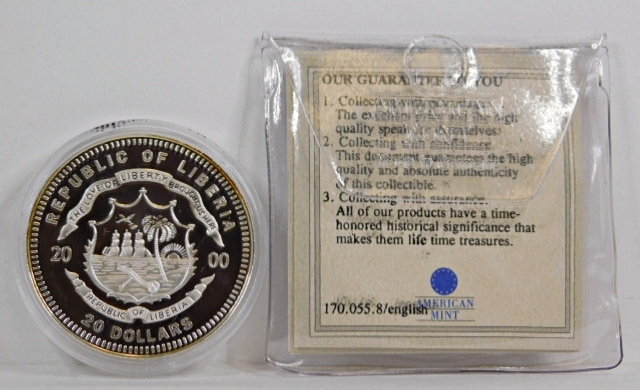 .999 Fine Silver $20 Dwight D. Eisenhower Commemorative Proof Silver ...