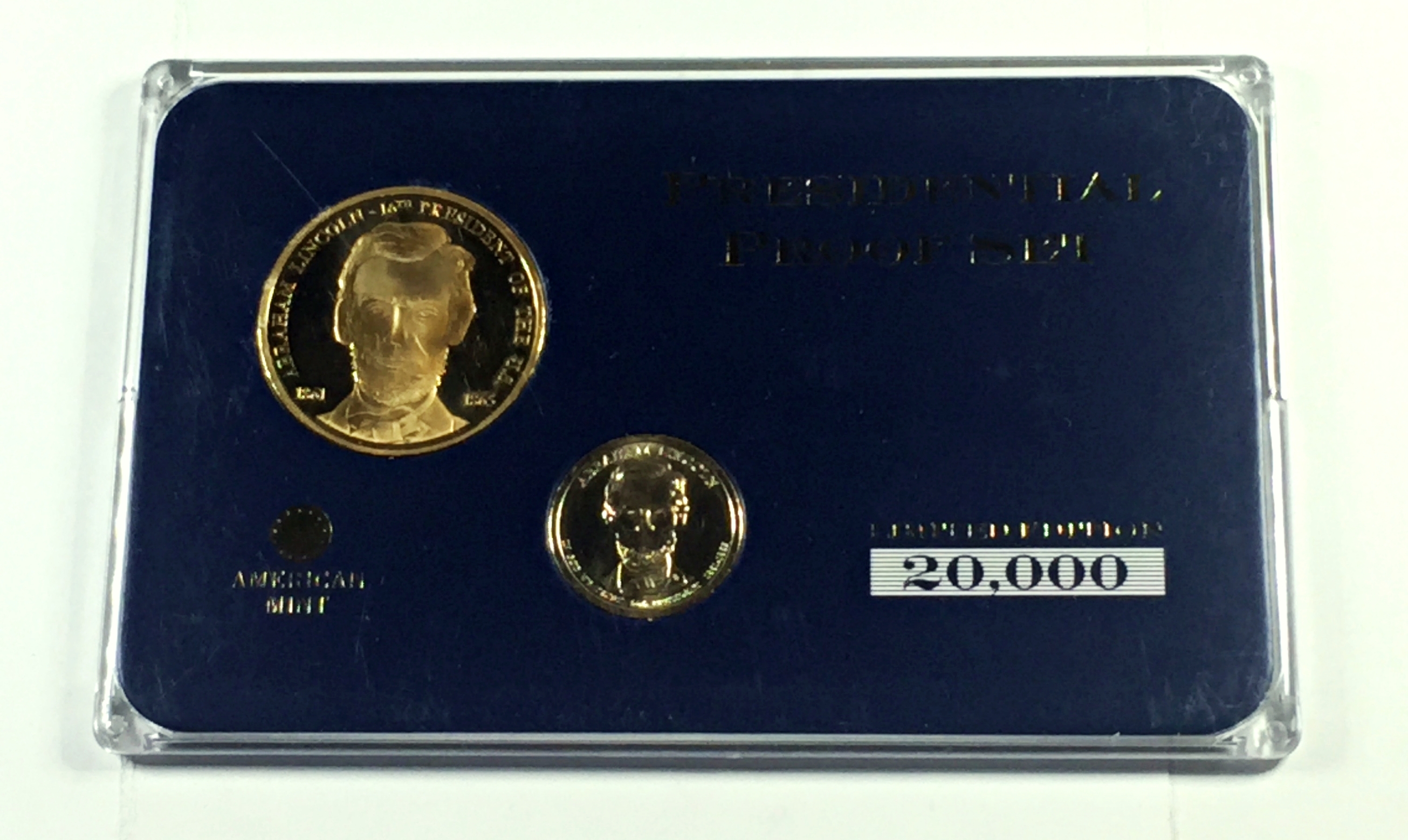 Abraham Lincoln Presidential proof Set*1.5" 24K Gold Layered Proof ...