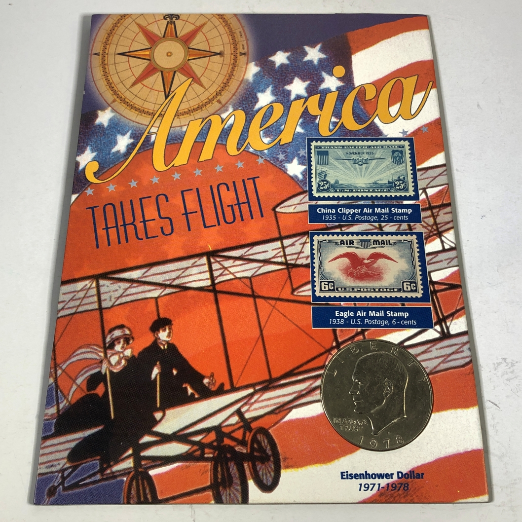 America's First Flight*1978-D Eisenhower Dollar and Two Commemorative ...
