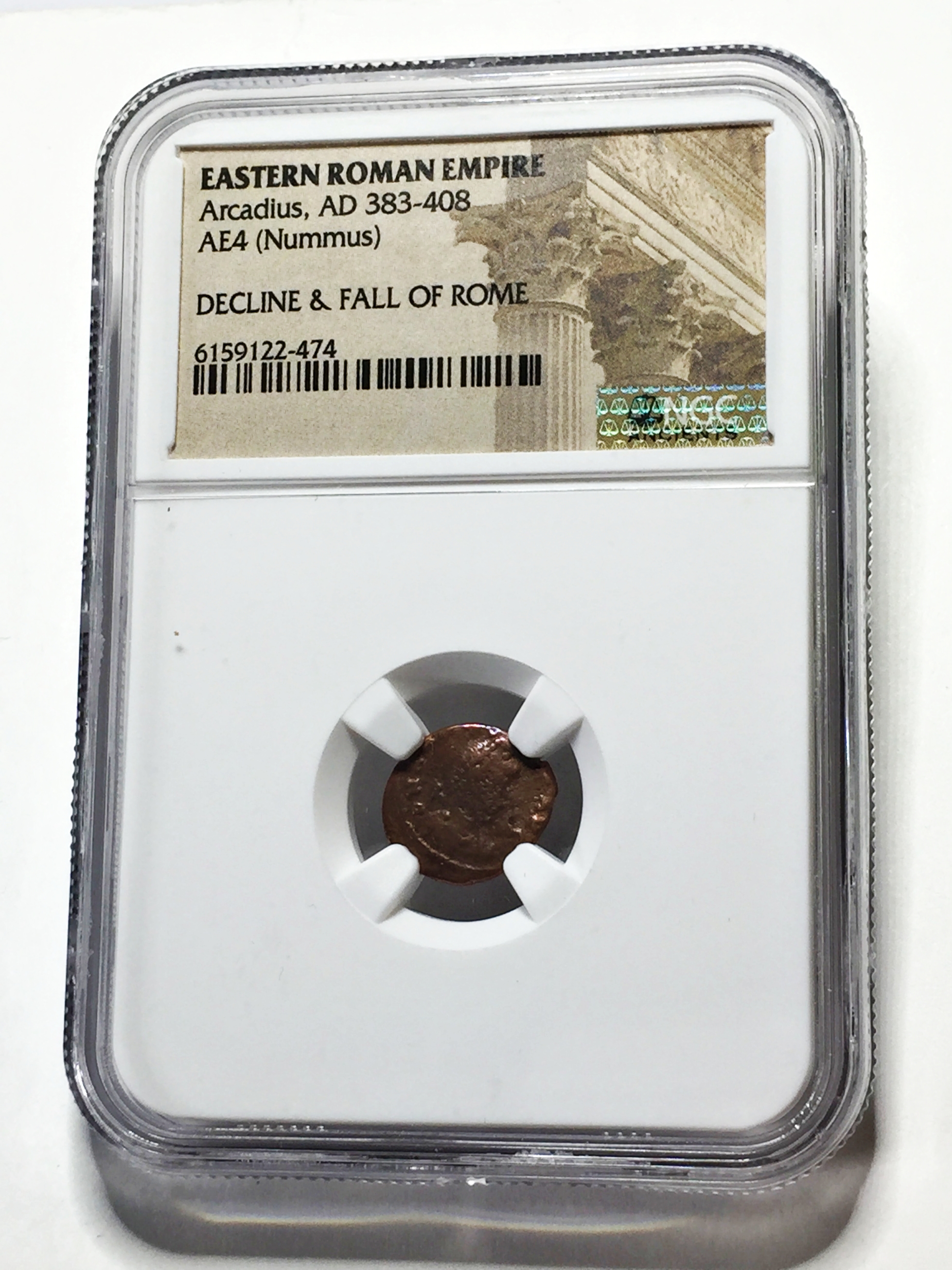 Ancient*Eastern Roman Empire*Arcadius, AD 383-408*AE4 (Nummus)*Decline ...