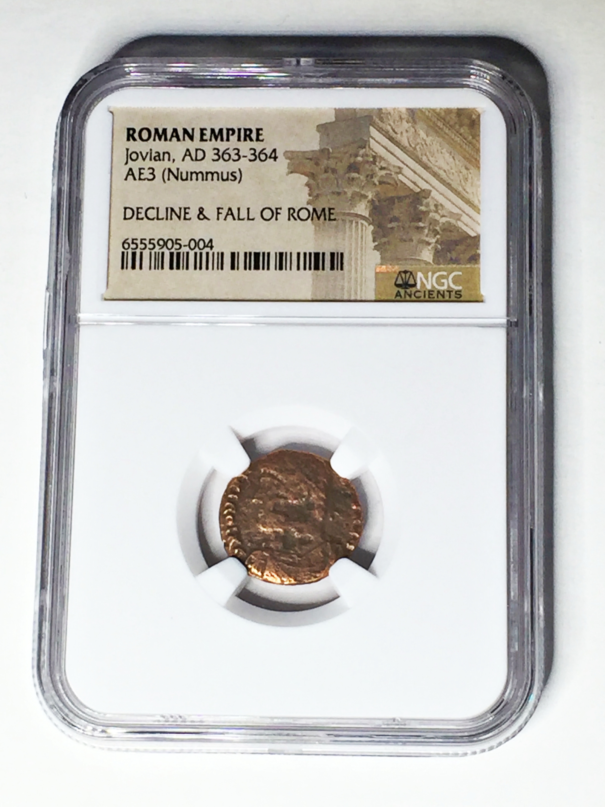 Ancient*Roman Empire*Jovian, AD 363-364*AE3 (Nummus)*Decline & Fall of ...
