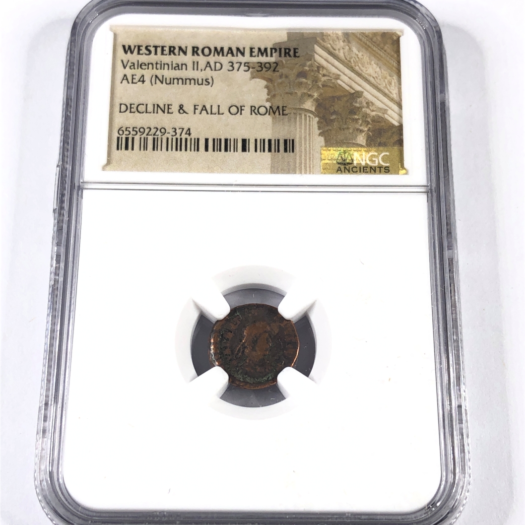 Ancient*Western Roman Empire*Valentinian II, AD 375-392*AE4 (Nummus ...