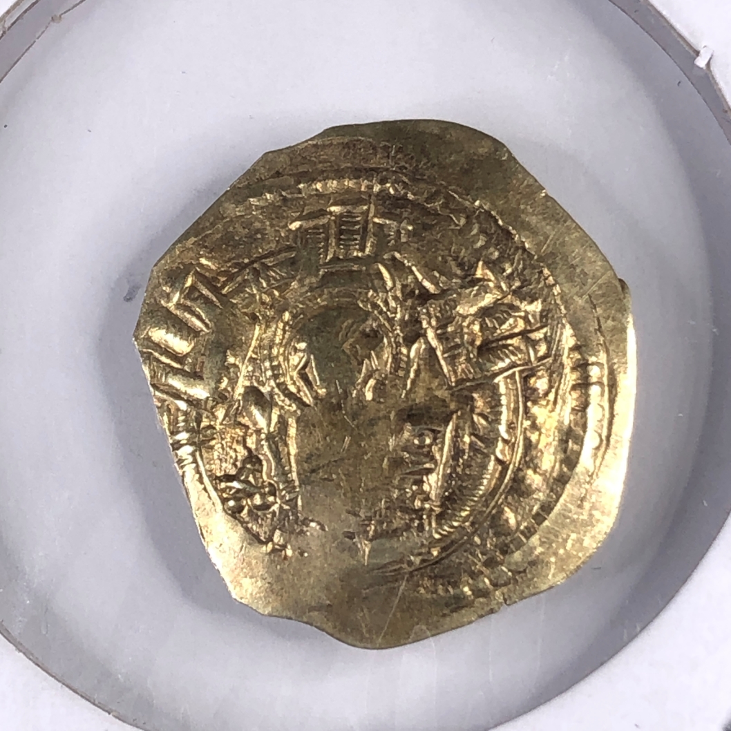 Andronicus II with Michael IX gold hyperpyron Constantinople mint 1294 ...