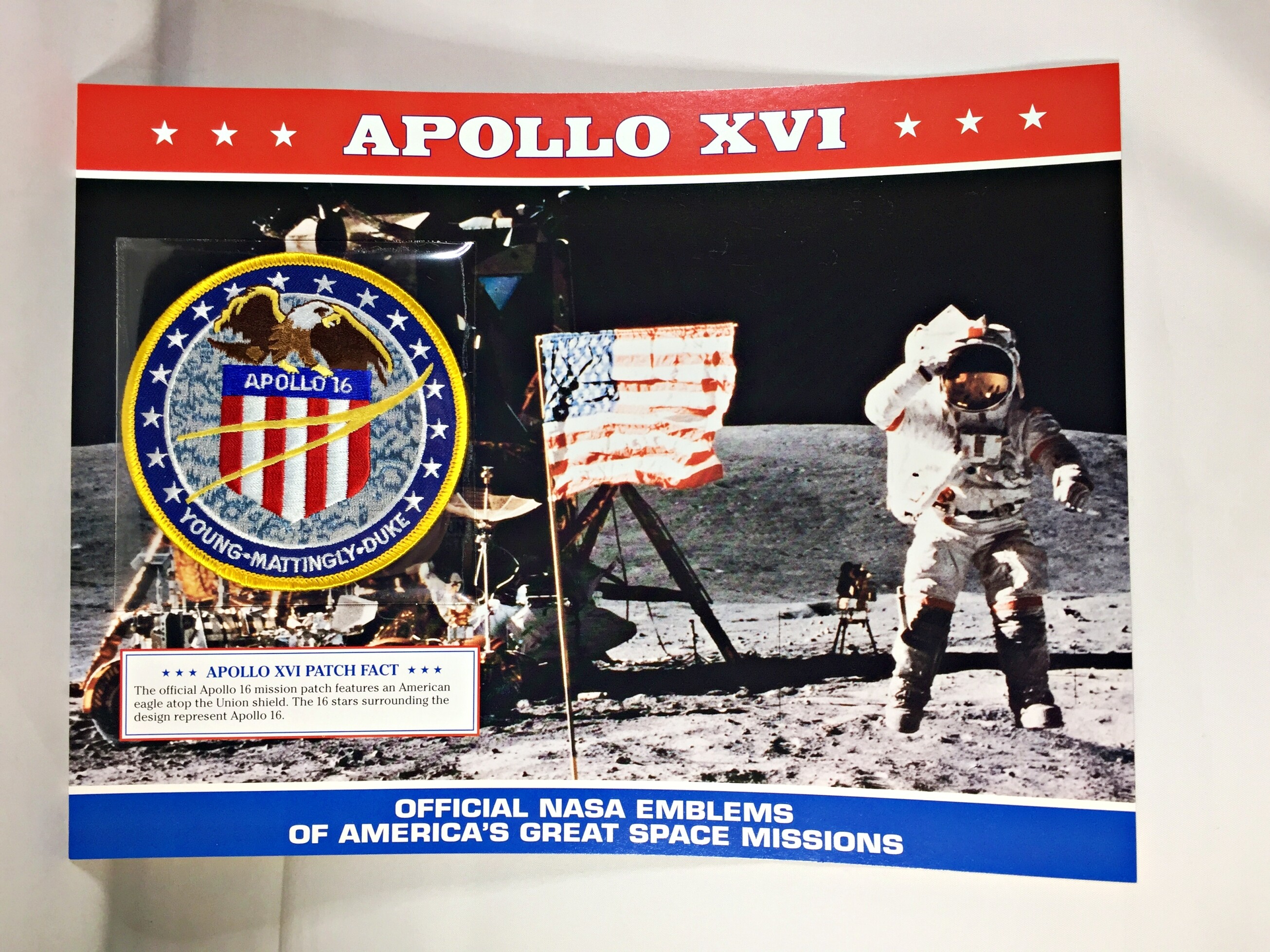 APOLLO XVI (Young-Mattingly-Duke) NASA Space Mission Emblem Patch ...