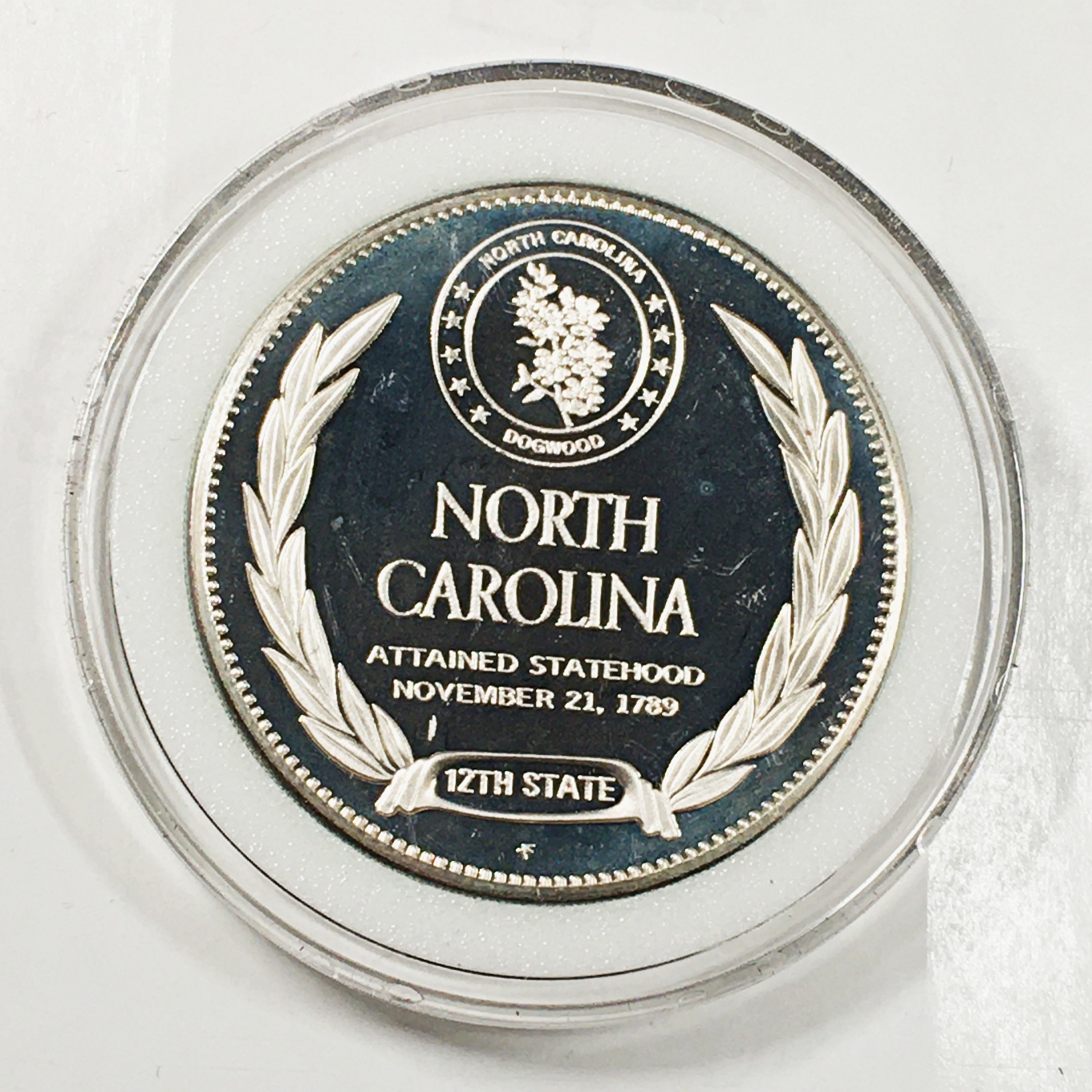 Approx. One Ounce .925 Proof Silver North Carolina State Medallion*In ...