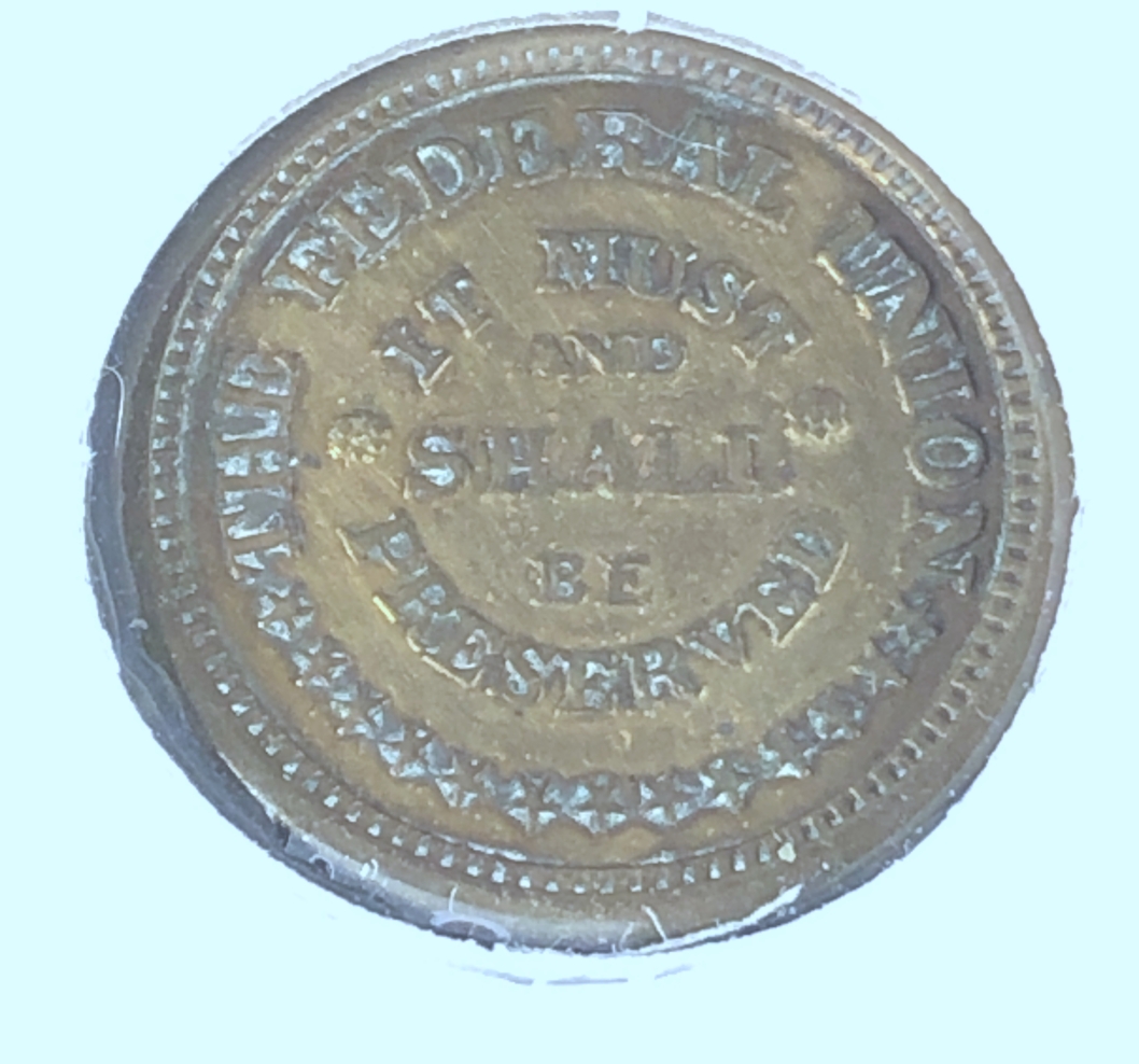 Army and Navy Civil War Token Store Card Red Brown Surfaces | Property Room