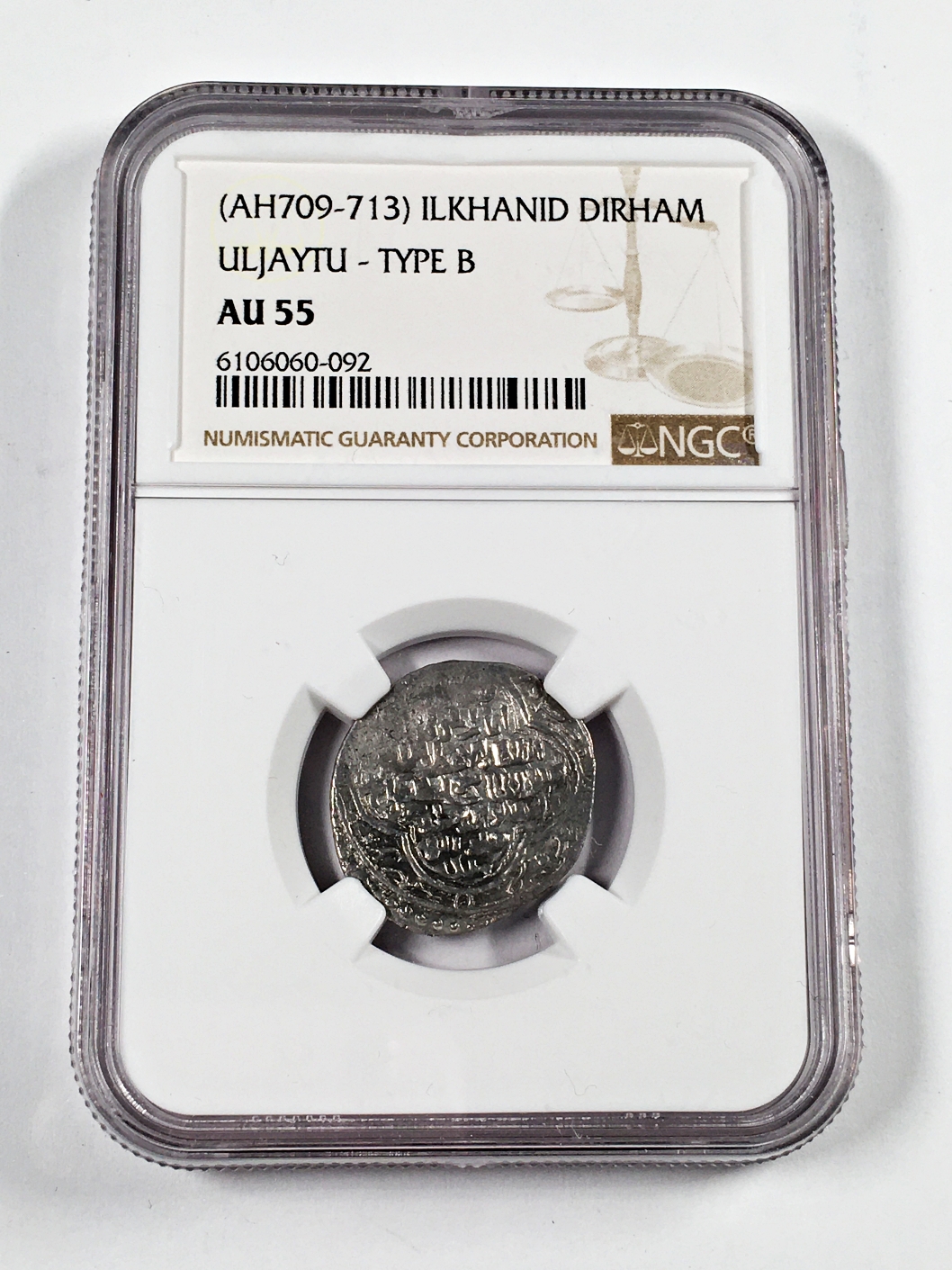 AU55 Ilkhanid Dirham Ancient Silver Coin 713AD Uljaytu Authenticated by ...