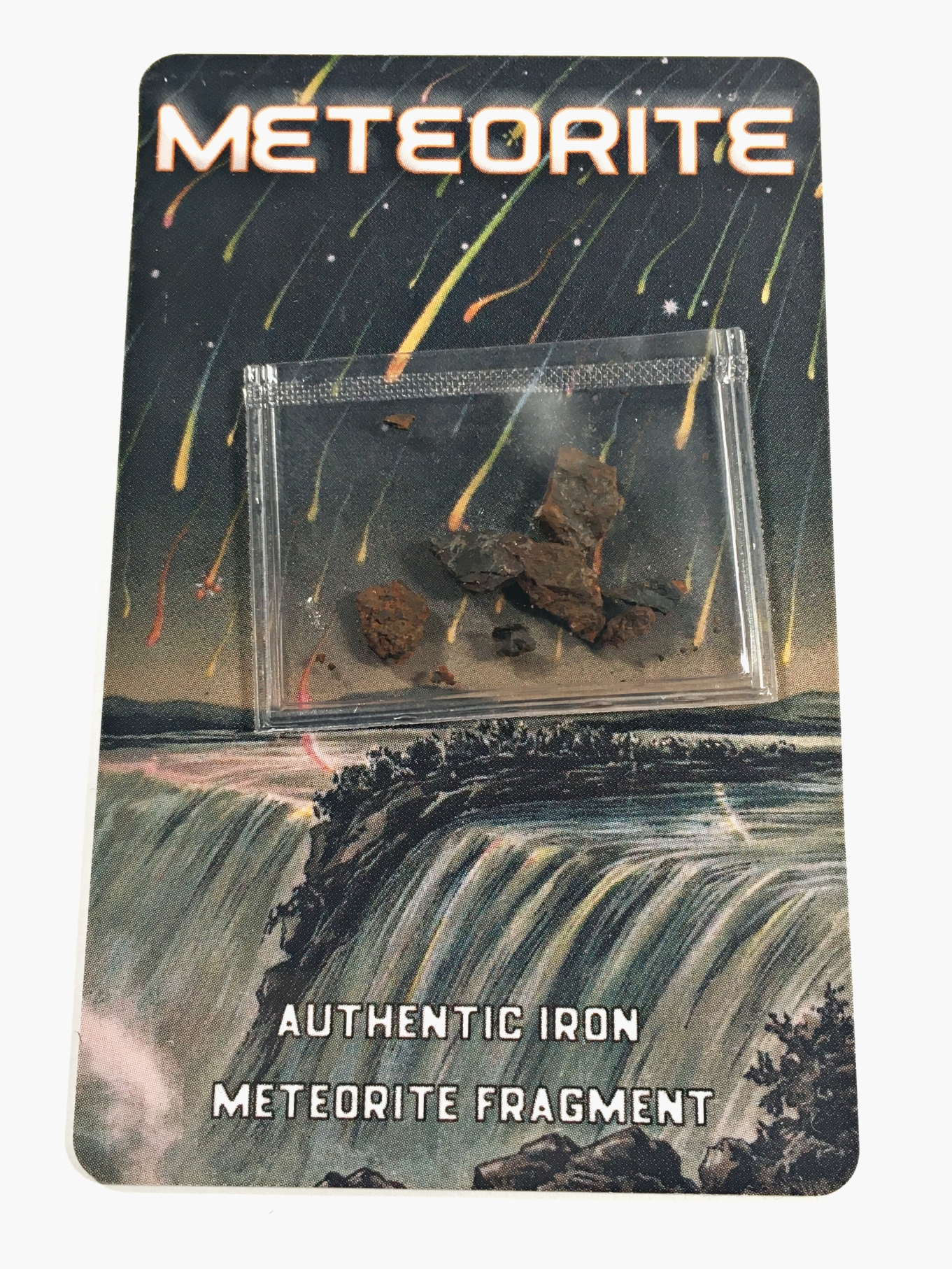 Authentic Iron Meteorite Fragments*On Historical Information Card ...
