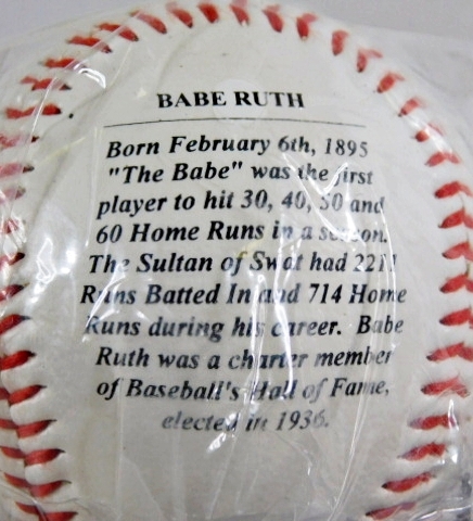 Babe Ruth 100th Anniversary Commemorative Baseball*Official Size and ...