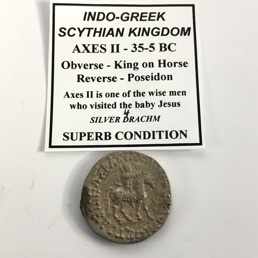 Biblical Coin Wise Men Indo-Greek Scythian Kingdom Azes II 35-5BC ...