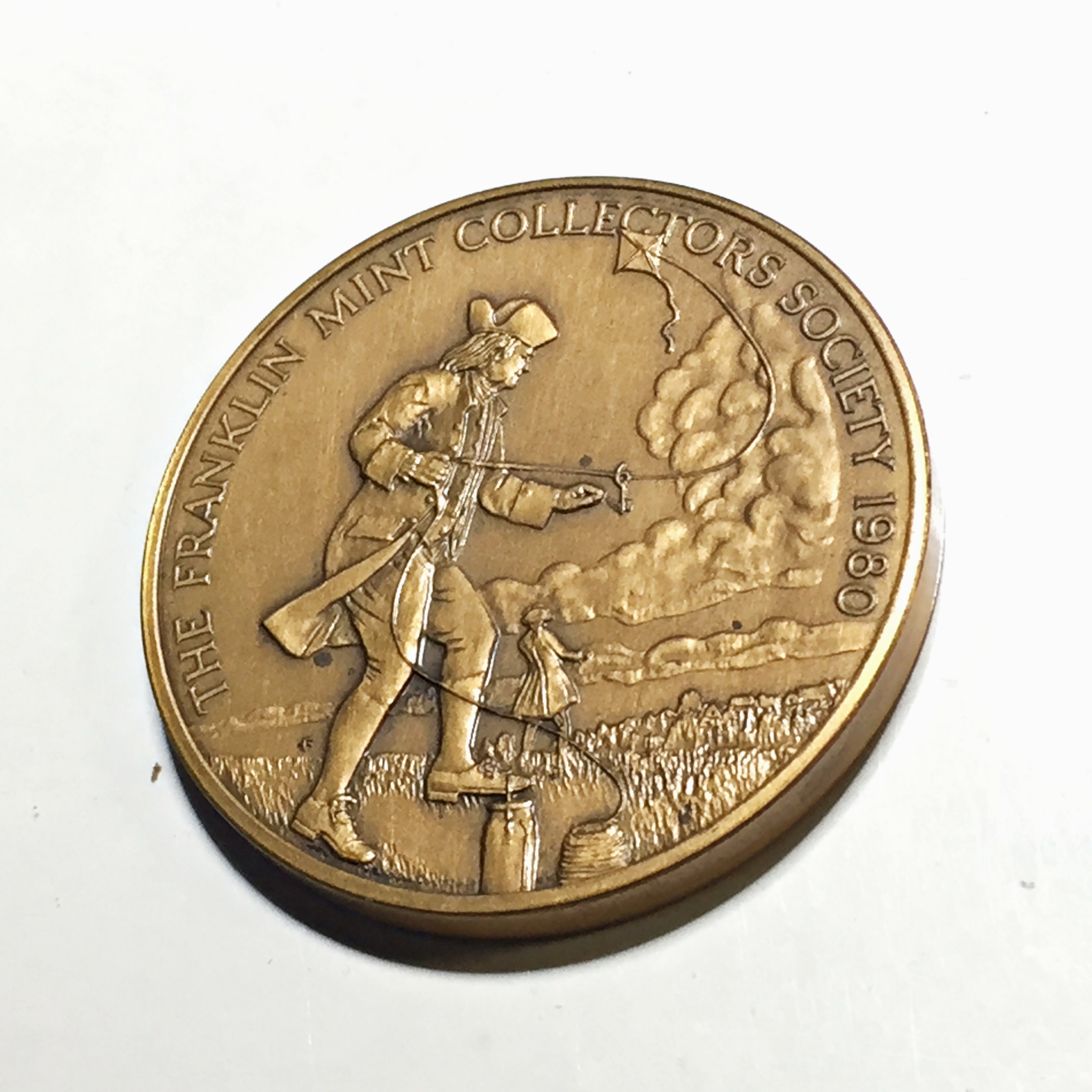 Bronze Medallion*1.75" Diameter*Commemorating Benjamin Franklin ...