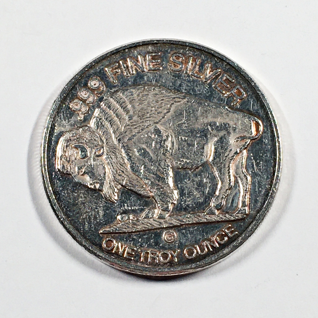 Buffalo / Native Nickel Themed 1oz 999 Silver Round | Property Room