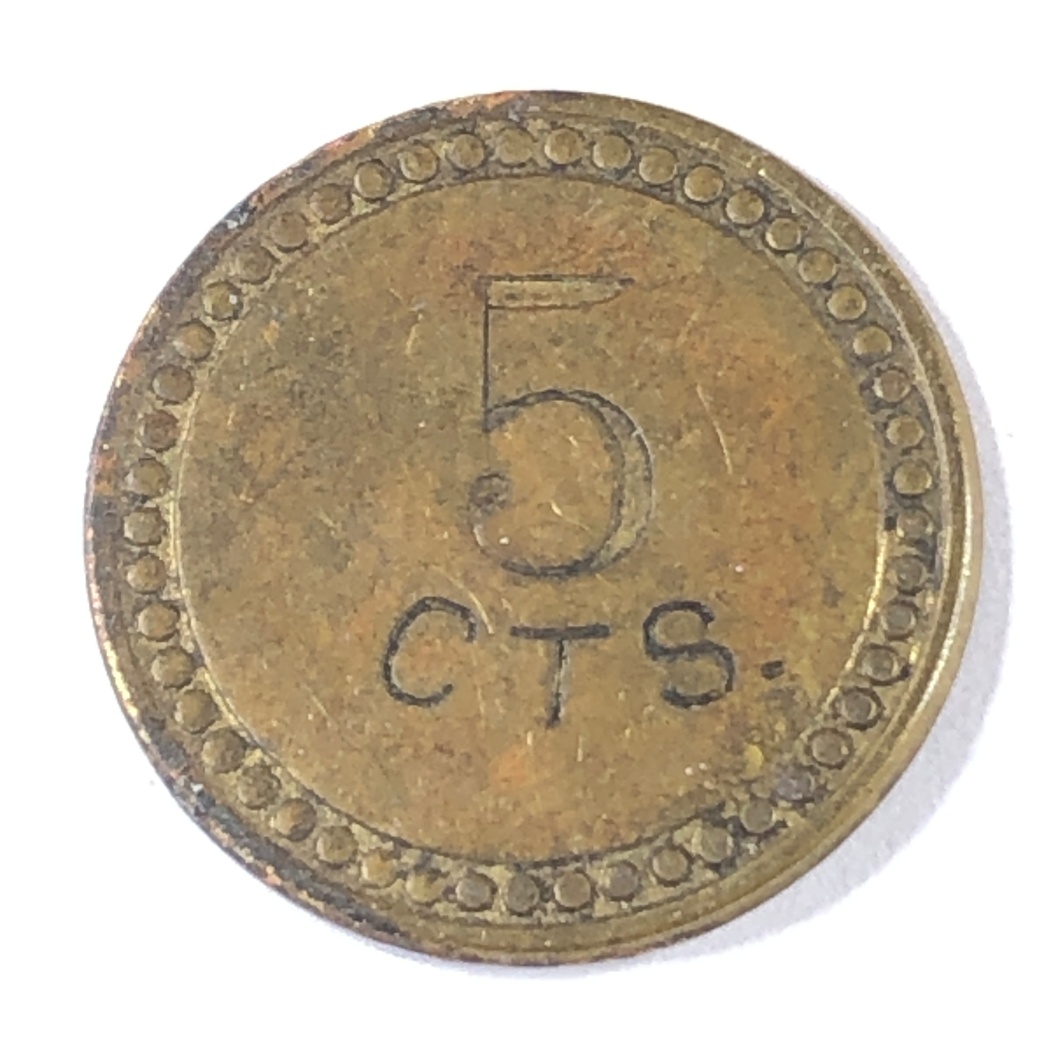 Cafe Trade Token*5 CTS. | Property Room
