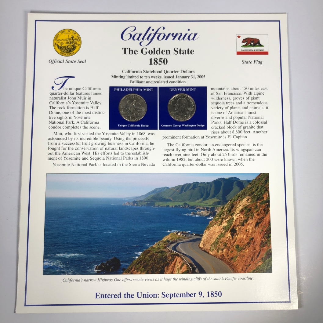 California Commemorative State Quarters *High Grade Uncirculated ...