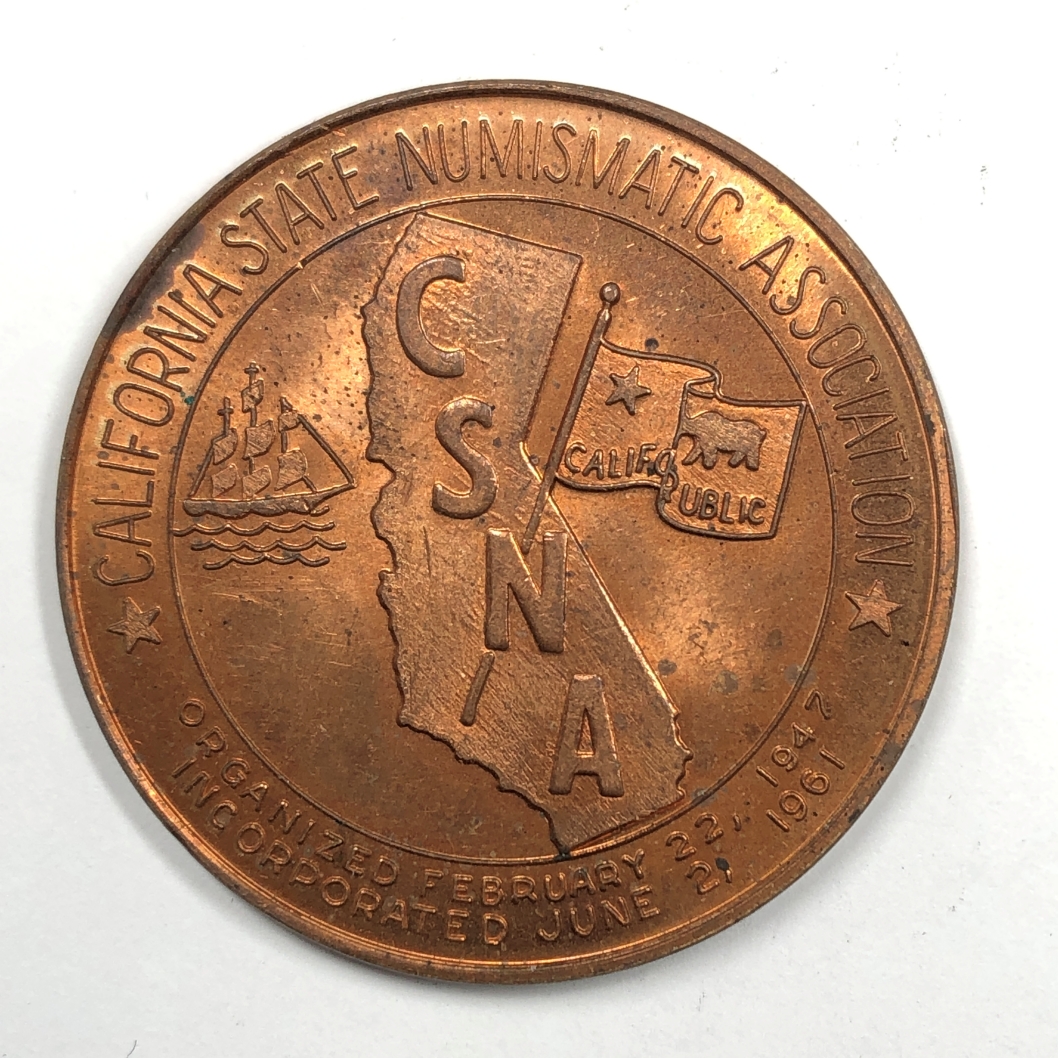 California State Numismatic Association Medal 1961 | Property Room