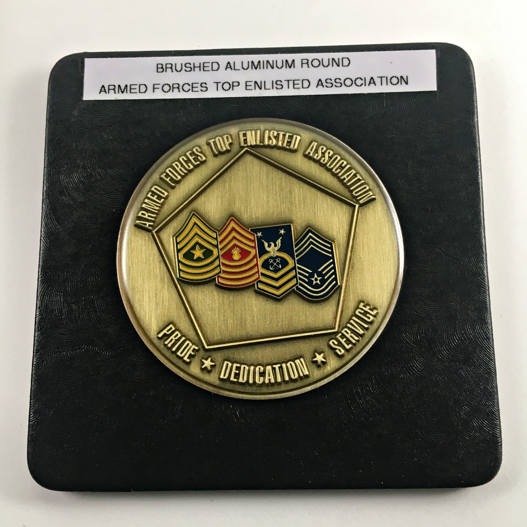 CHALLENGE COIN*Brushed Aluminum*Armed Forces Top Enlisted Association ...