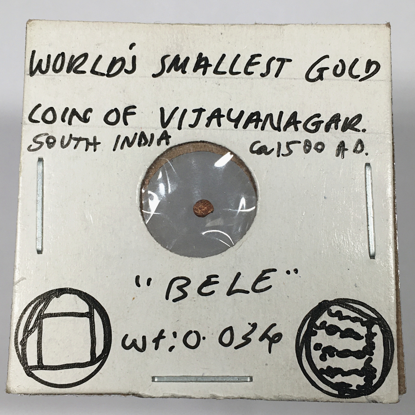 Circ. 1580 AD World's Smallest Gold Coin of Vijayanagar South India*1 ...