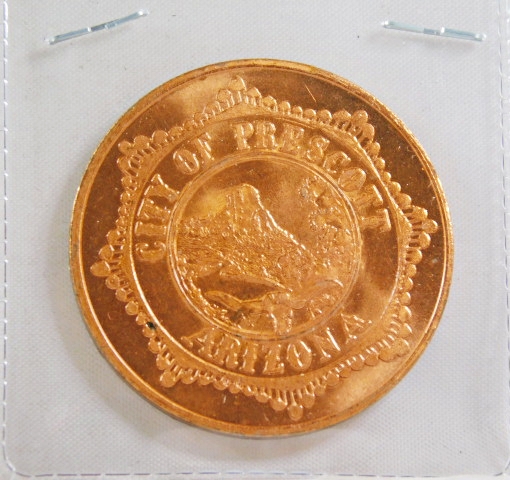 City of Prescott, Arizona Centennial Bronze Medallion | Property Room