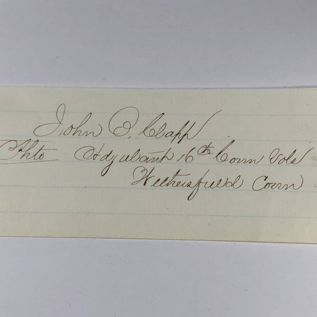 Civil War Soldier's Signature John Claff 16th Connecticut Volunteers ...