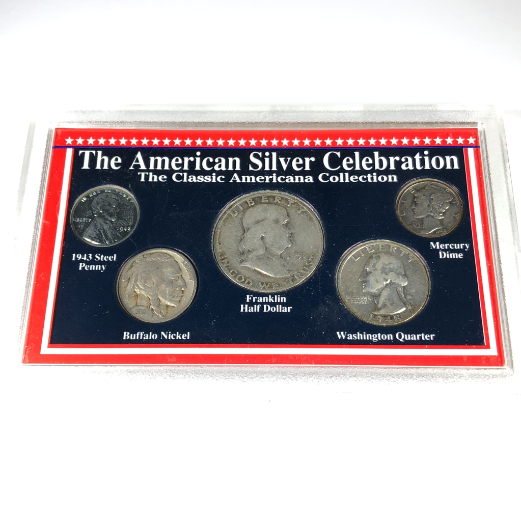 Classic Americana Collection*Silver Coins: 1951-D 50c, 1948-S 25c and ...