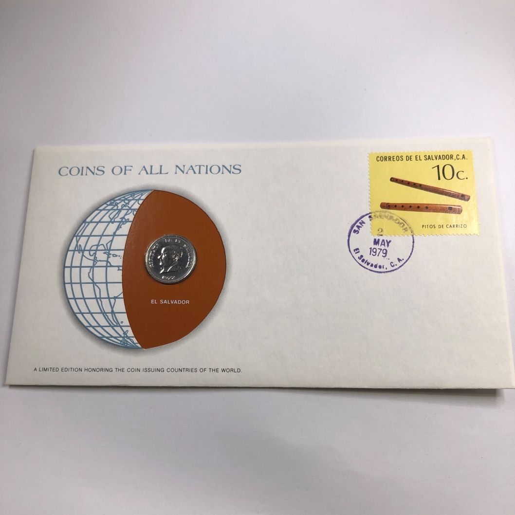 Coins of All Nations World Coin and Stamp Set in Protective Sleeve ...