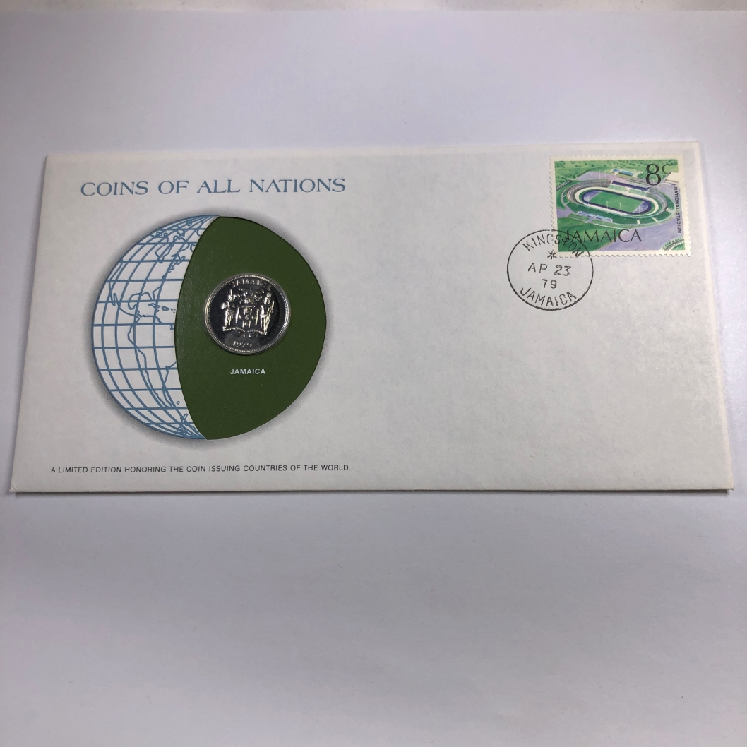 Coins of All Nations World Coin and Stamp Set in Protective Sleeve ...