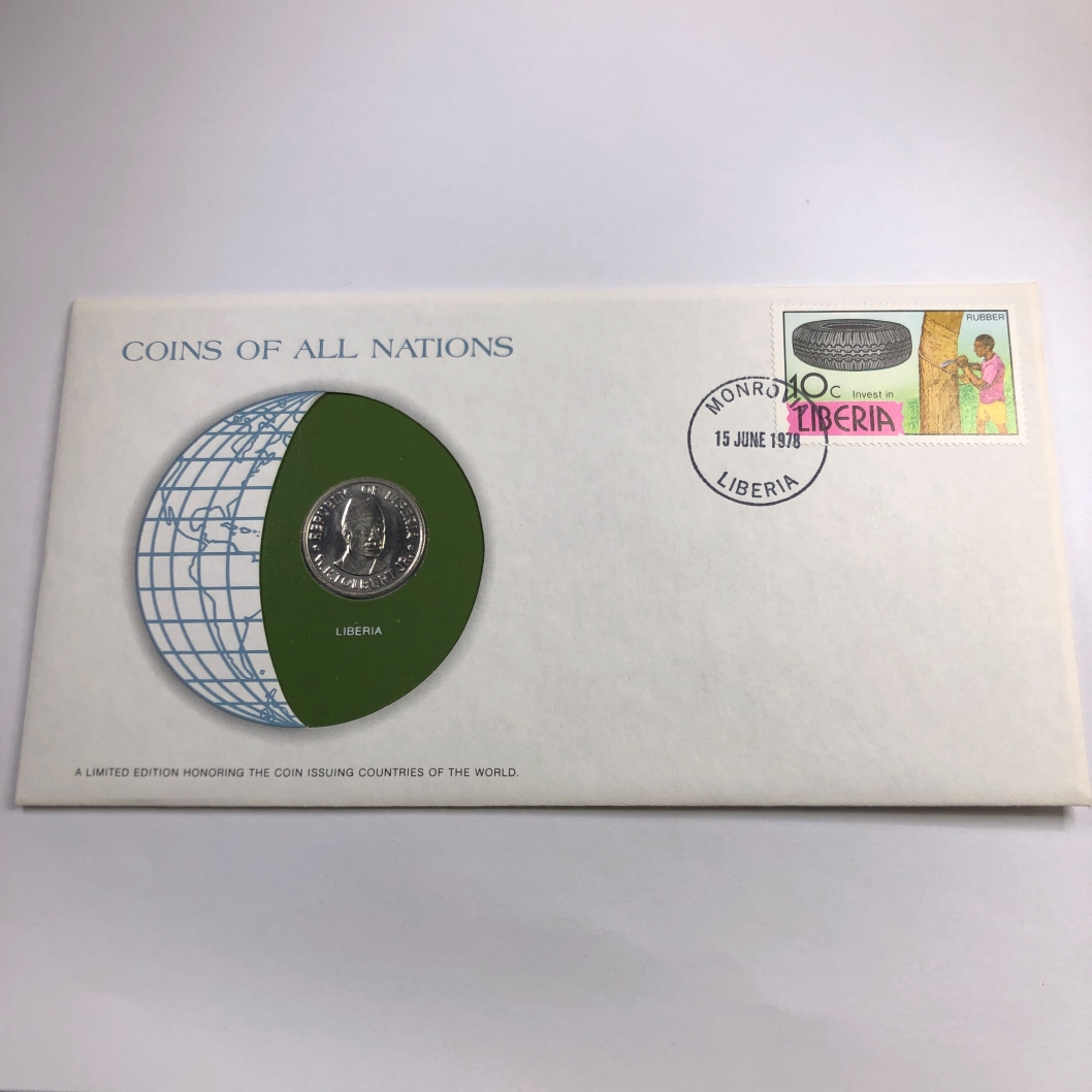 Coins of All Nations World Coin and Stamp Set in Protective Sleeve ...