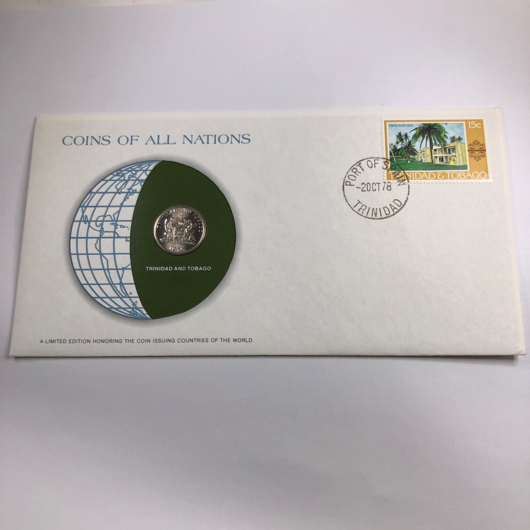 Coins of All Nations World Coin and Stamp Set in Protective Sleeve ...
