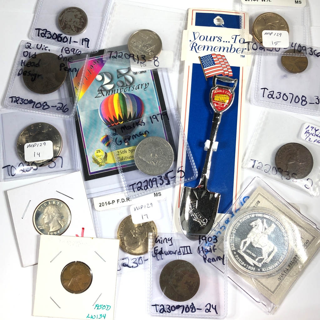 Collector's Lot! Spoon, Collector's Card, Coins and Tokens | Property Room