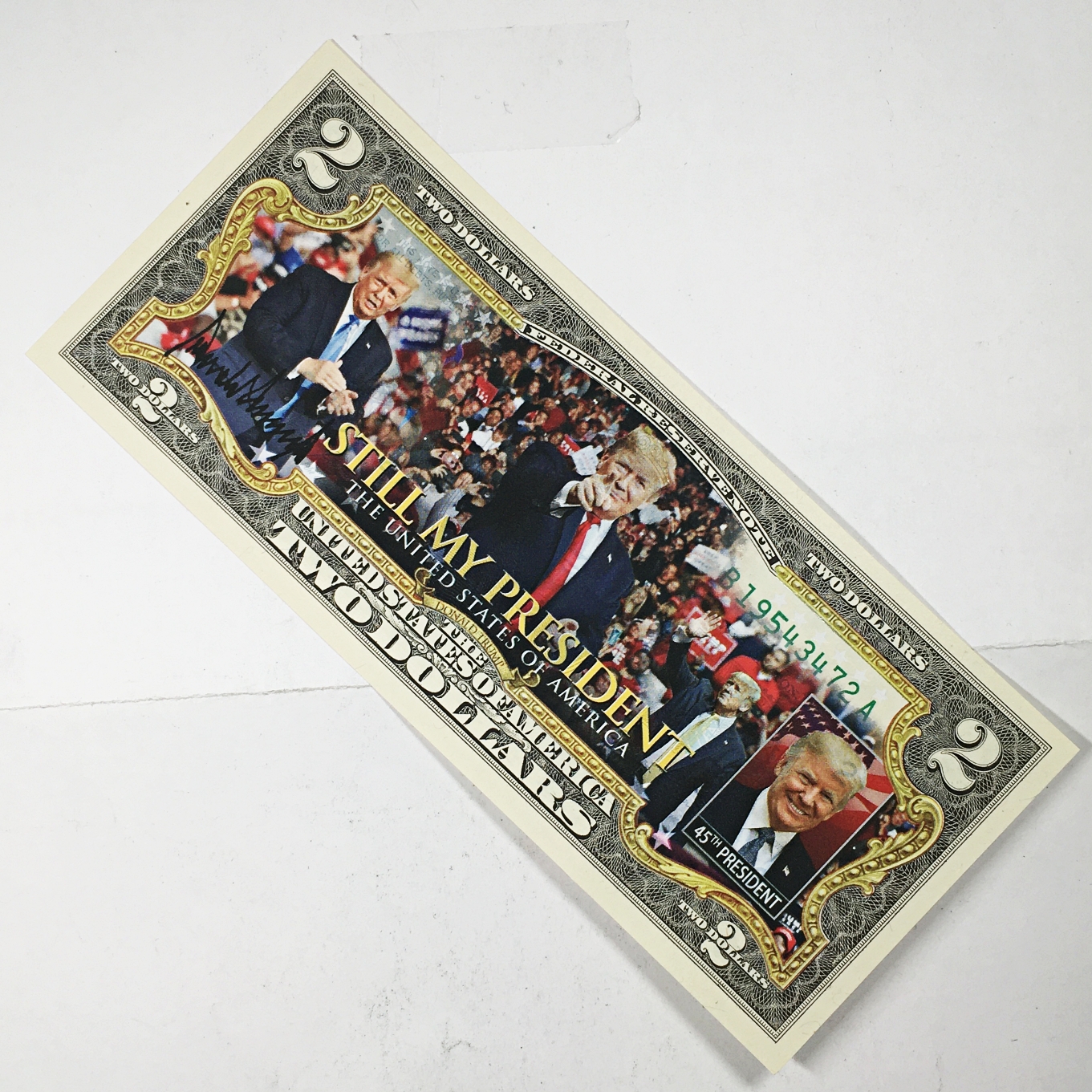 Colorized $2 Federal Reserve Note Commemorating Donald J. Trump*Still ...