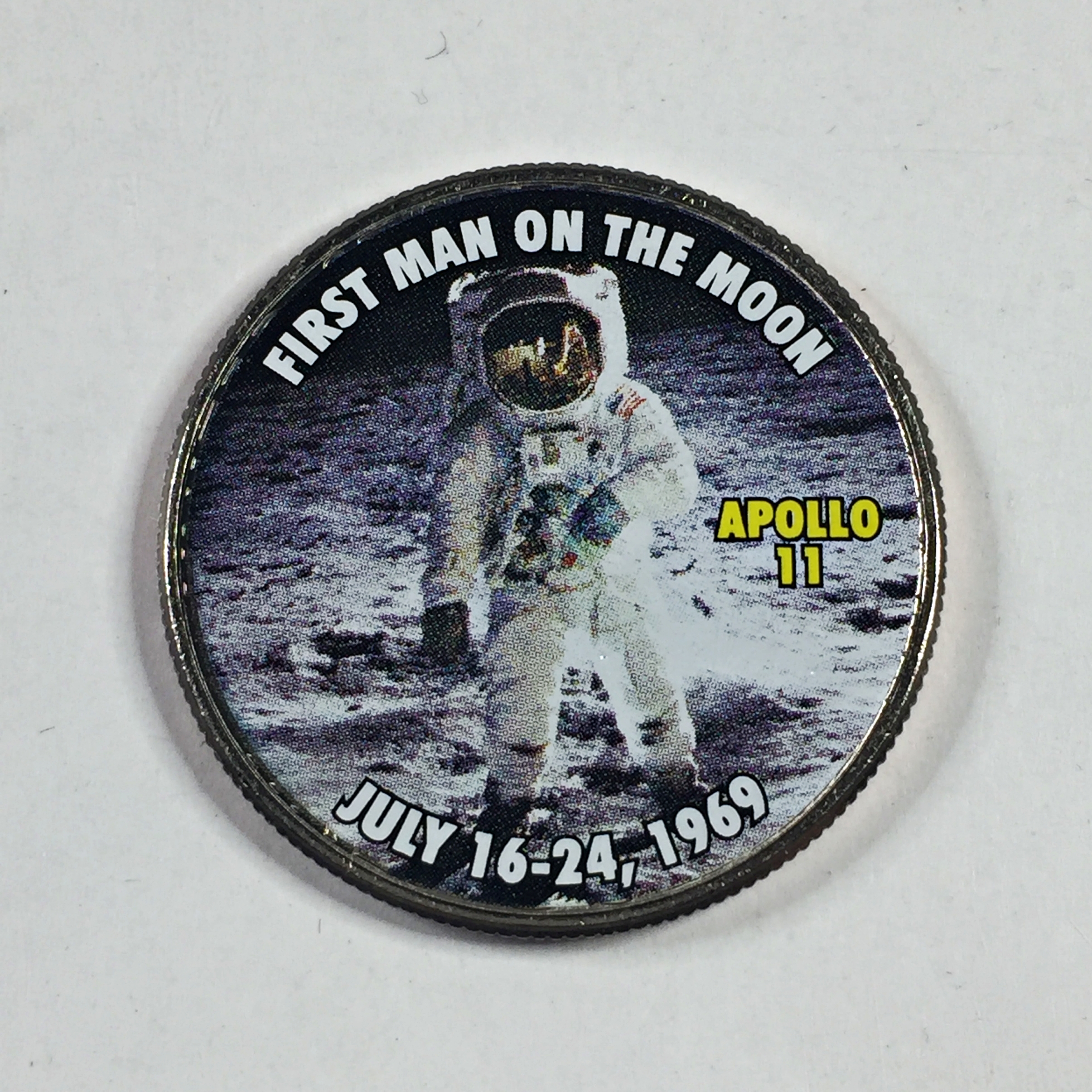 Colorized 2016-D Kennedy Half Dollar Commemorating Apollo 11*First Man ...