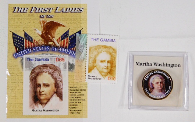 Colorized George Washington Presidential Commemorative Dollar with ...