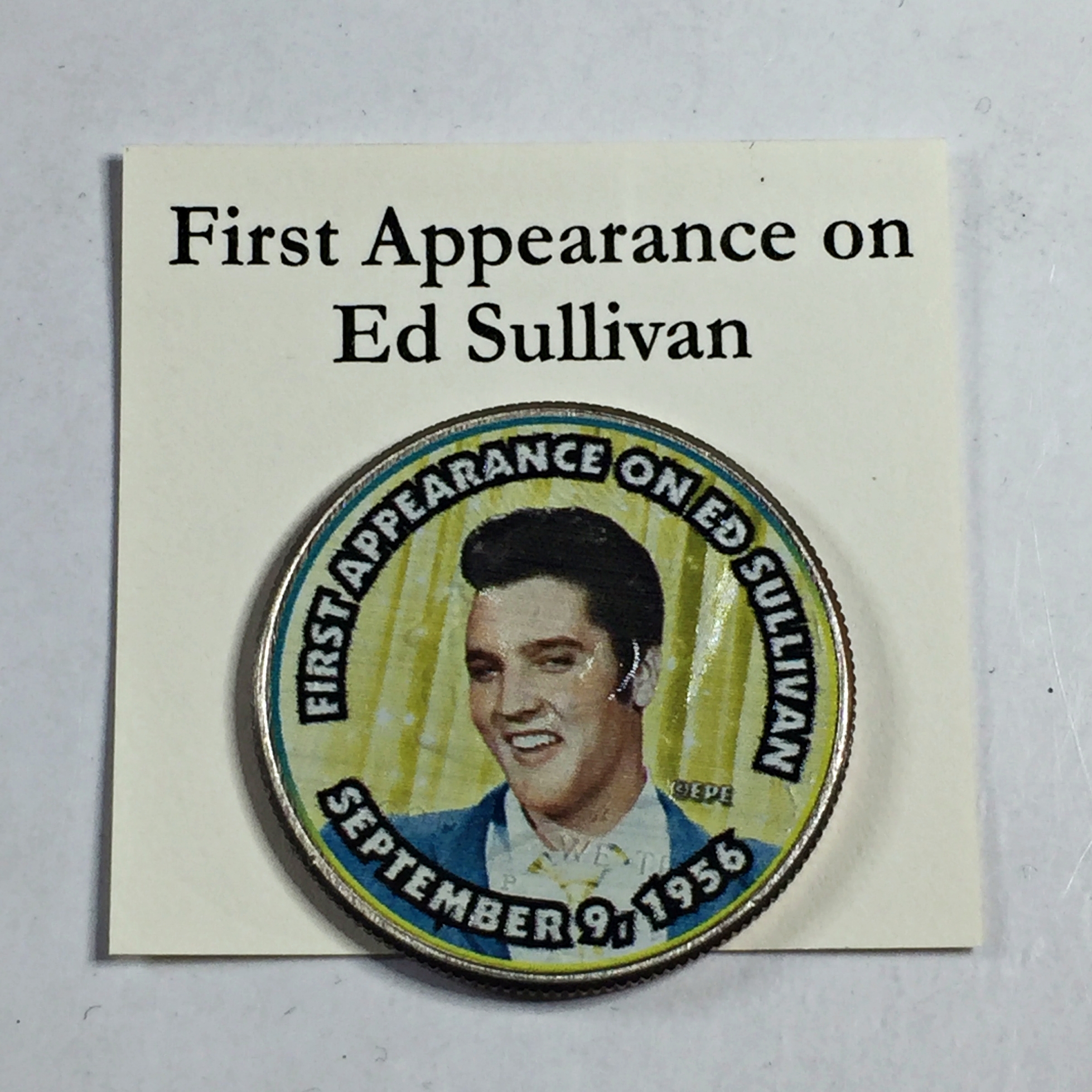 Colorized Kennedy Half Dollar Commemorating Elvis Presley's First ...