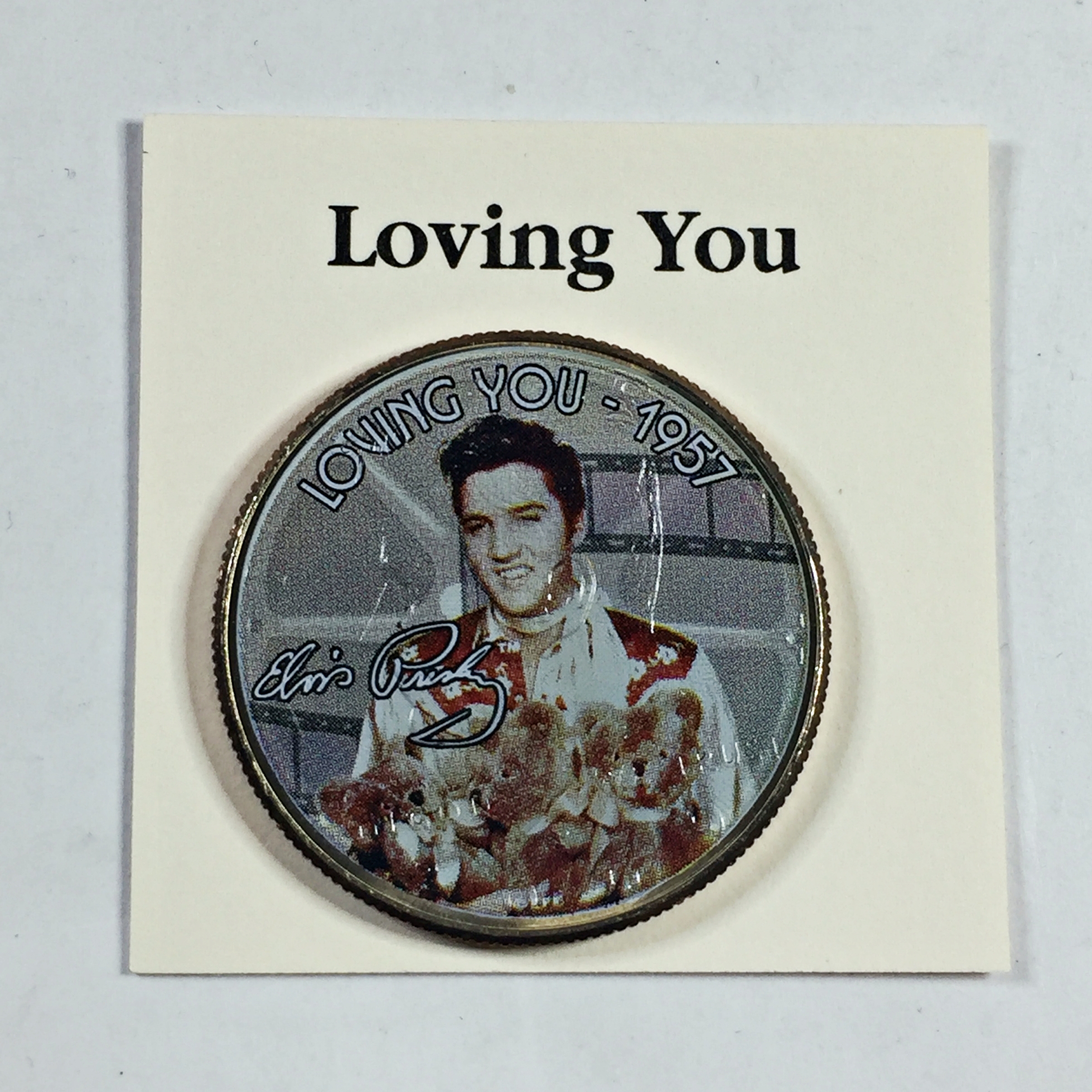 Colorized Kennedy Half Dollar Commemorating Elvis Presley's Loving You ...