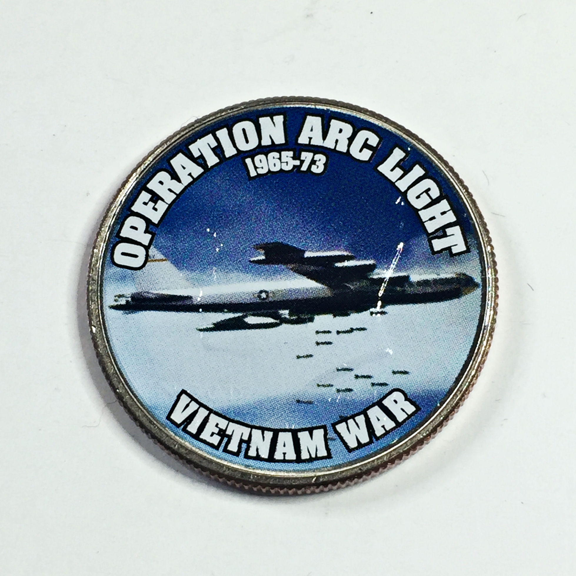 Colorized Kennedy Half Dollar Commemorating Operation ARC LIGHT ...