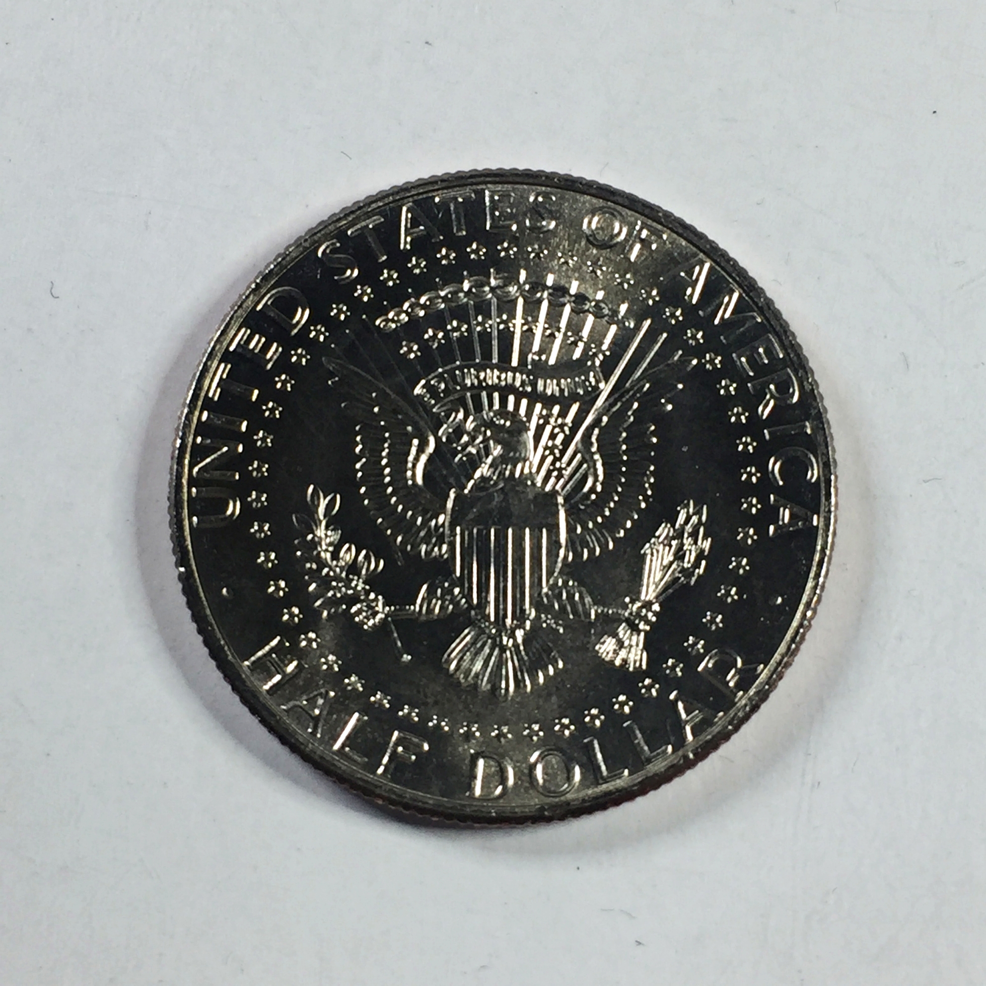 Colorized Kennedy Half Dollar Commemorating the Raising the Flag at Iwo ...